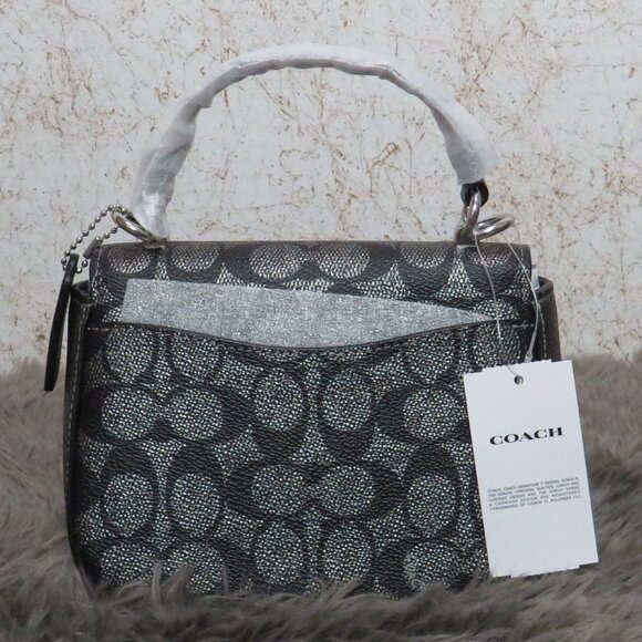 Coach | Bags | Coach Lysa Top Handle Bag In Signature Metallic Canvas ...